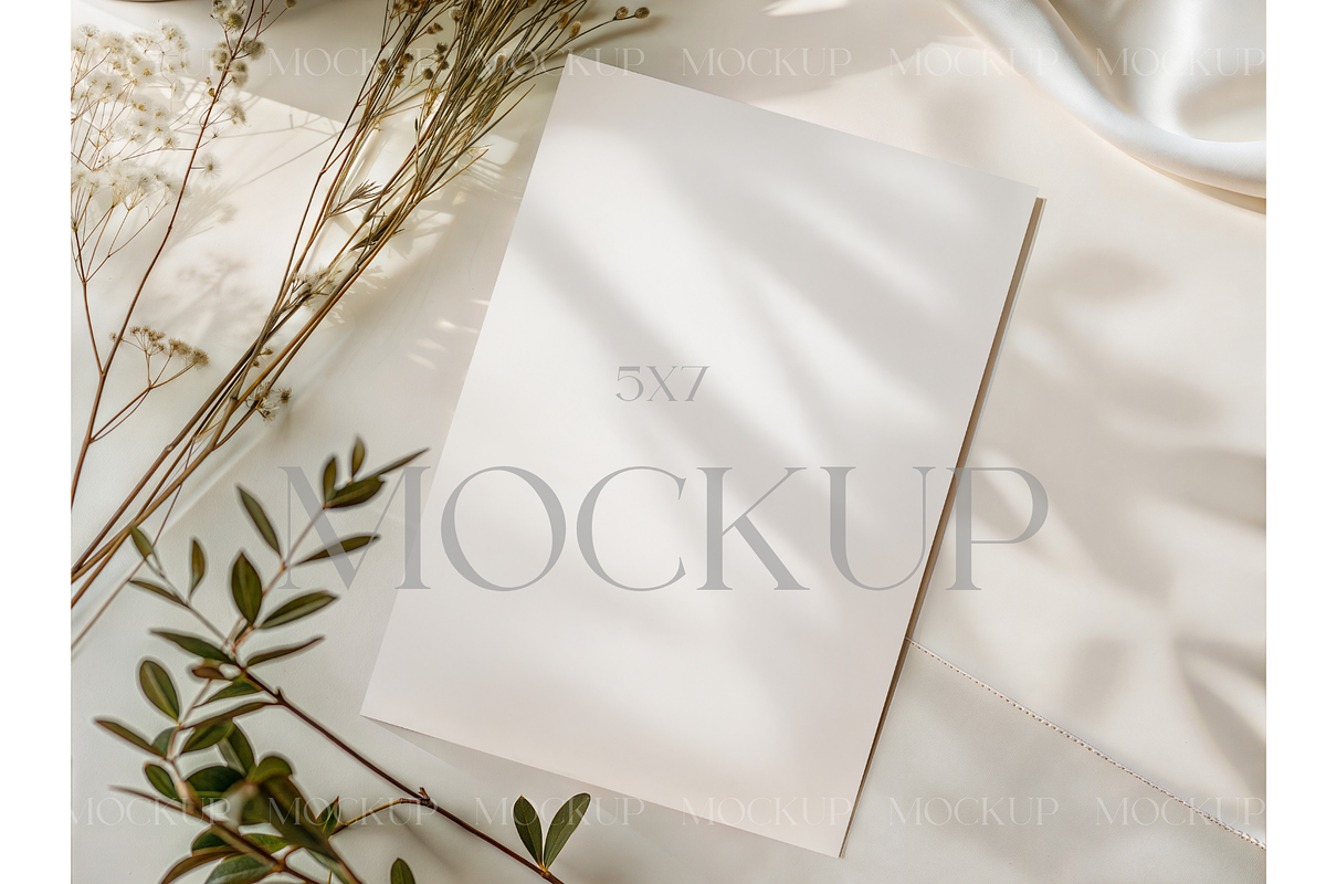 Sunlit Minimal Card Mockup, a Product Mockup by MockupWizard