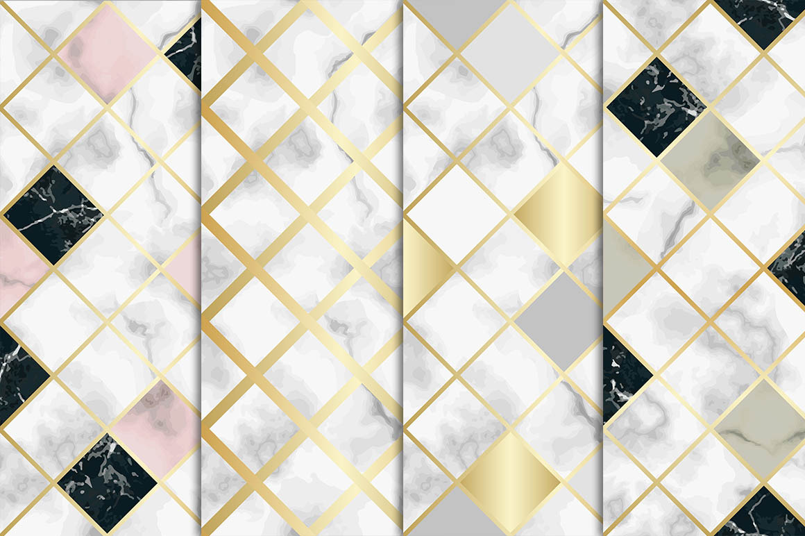 4 Seamless Marble Patterns | Graphic Patterns ~ Creative Market