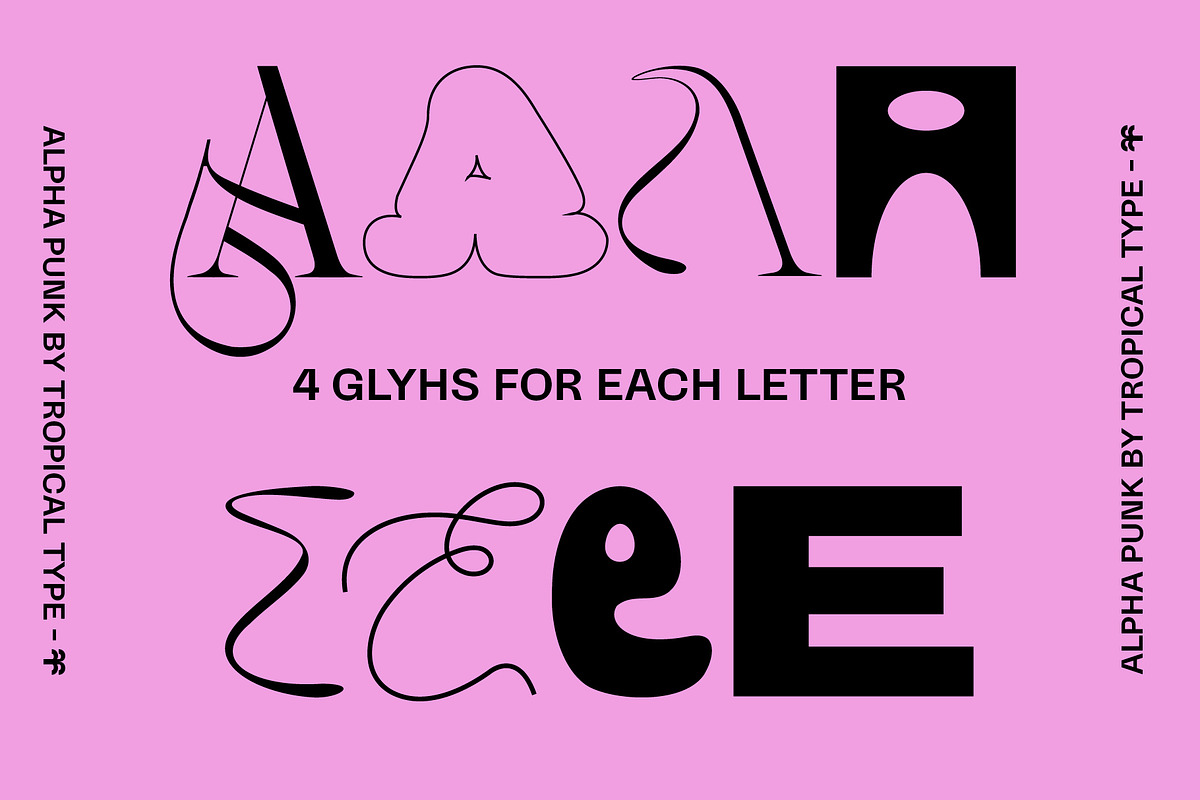 Alpha Punk - Mix and Match Font, a Blackletter Font by Tropical Type