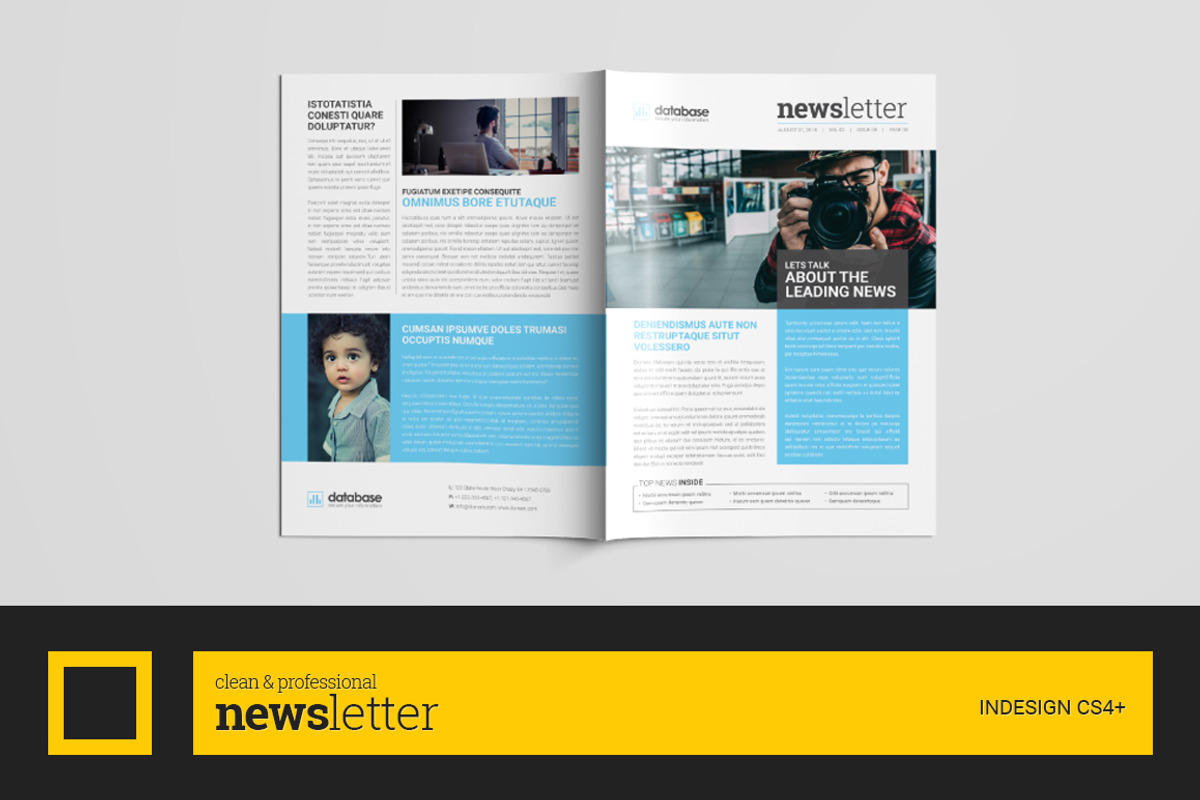 Business Newsletter, a Brochure Template by DesignJanala