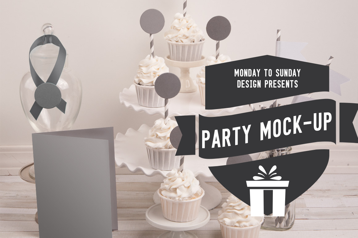 Party Printables Mock-Up!, a Cups & Container Mockup by Snark Heart