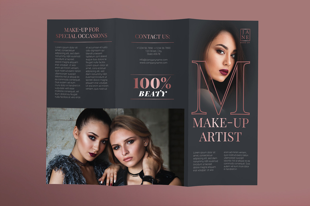 Makeup Artist Print Pack, a Poster Template by TemplatesNow!
