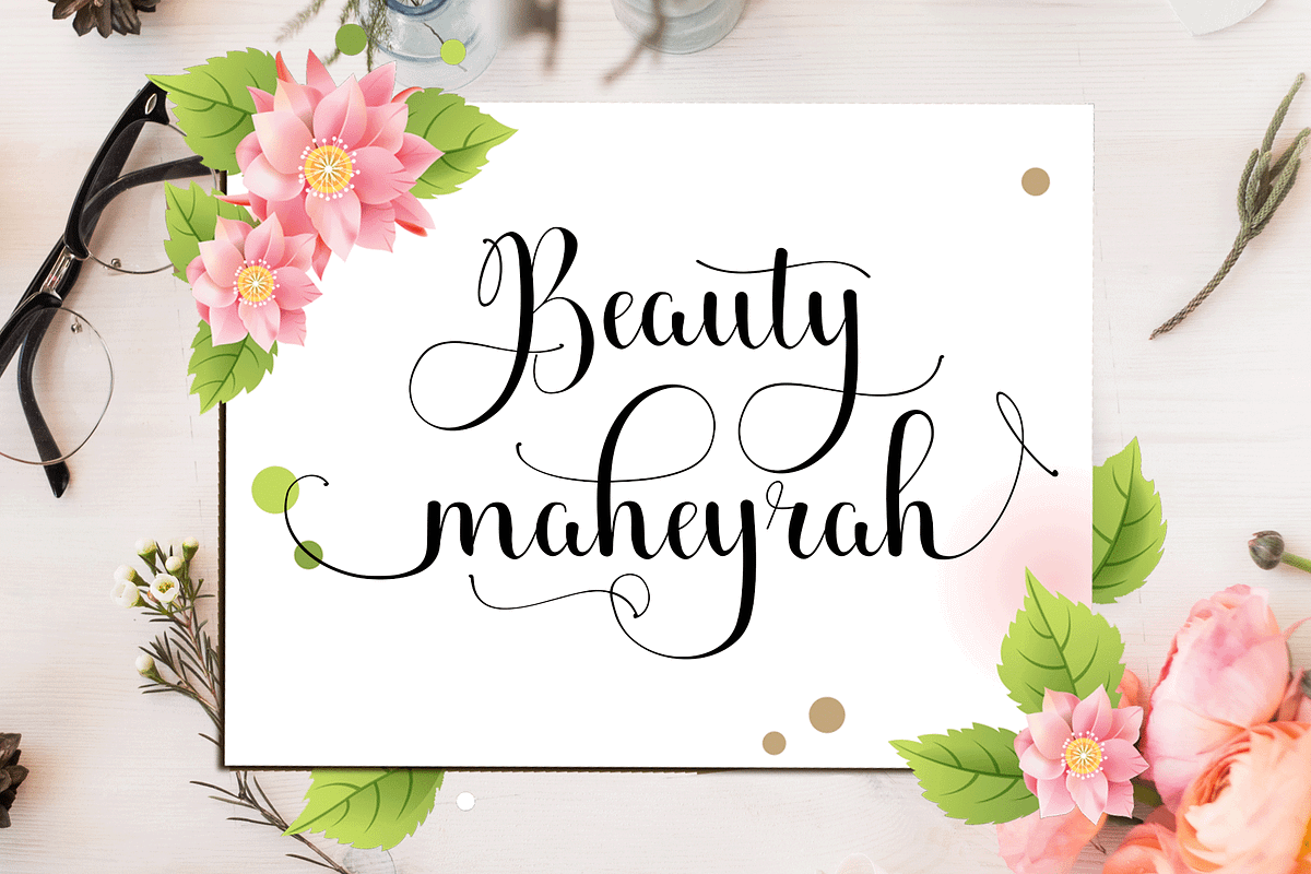 Beauty maheyrah, a Script Font by Deniz86 | Creative Market