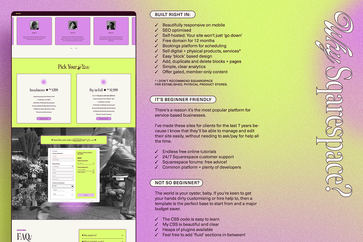 COSMO 7.1 Squarespace Website Template