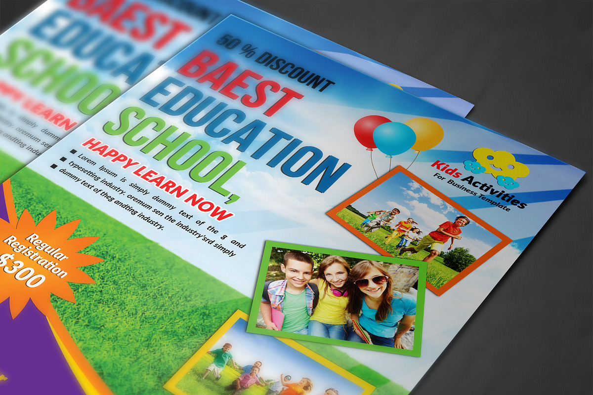 School Flyer, a Flyer Template by AfzaalGraphics