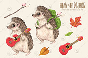 Woodland Hedgehog Clipart, an Animal Illustration by Clip Art by Elise M