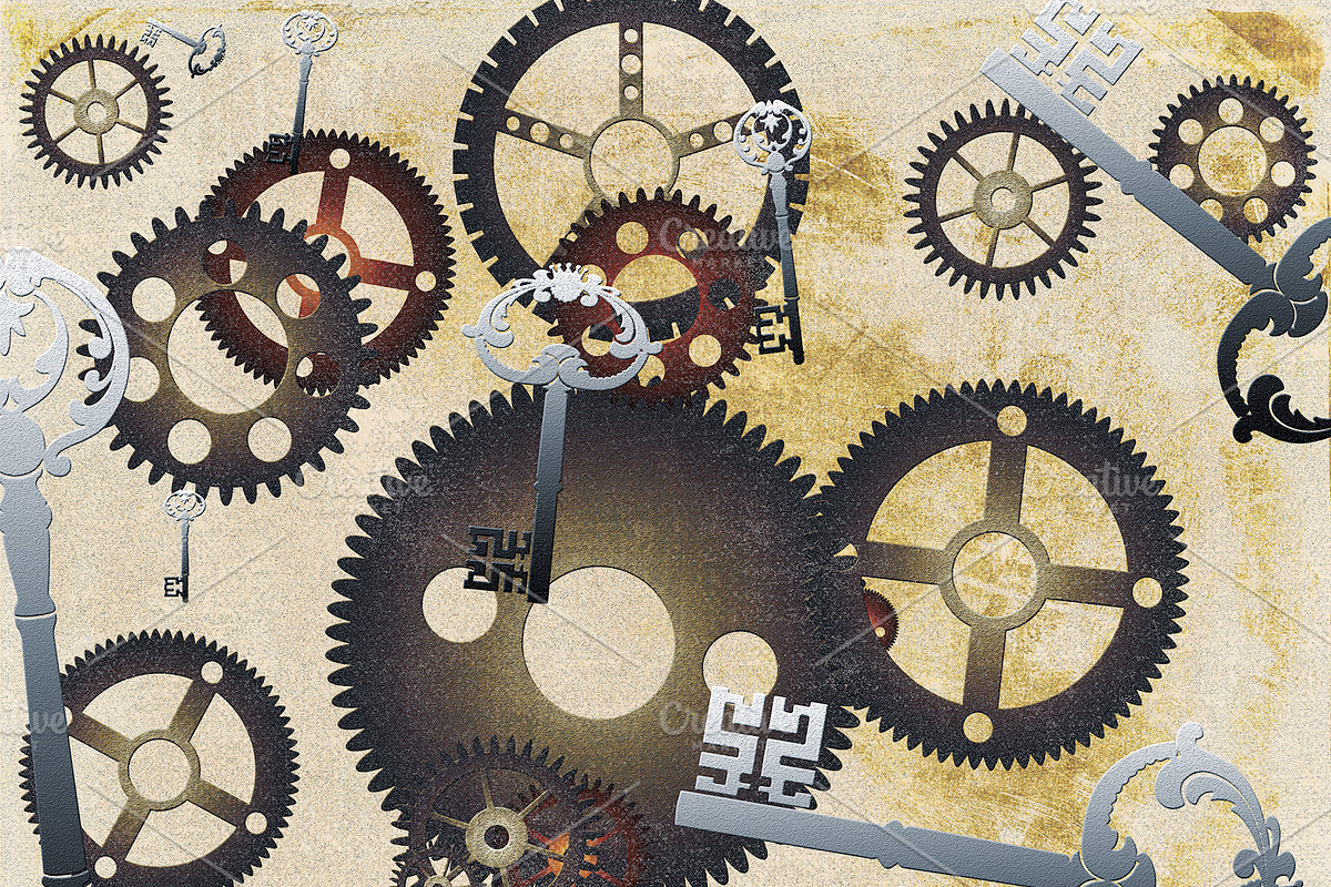 Grungy Steampunk Background Textures, a Texture Graphic by Lone Star I&D