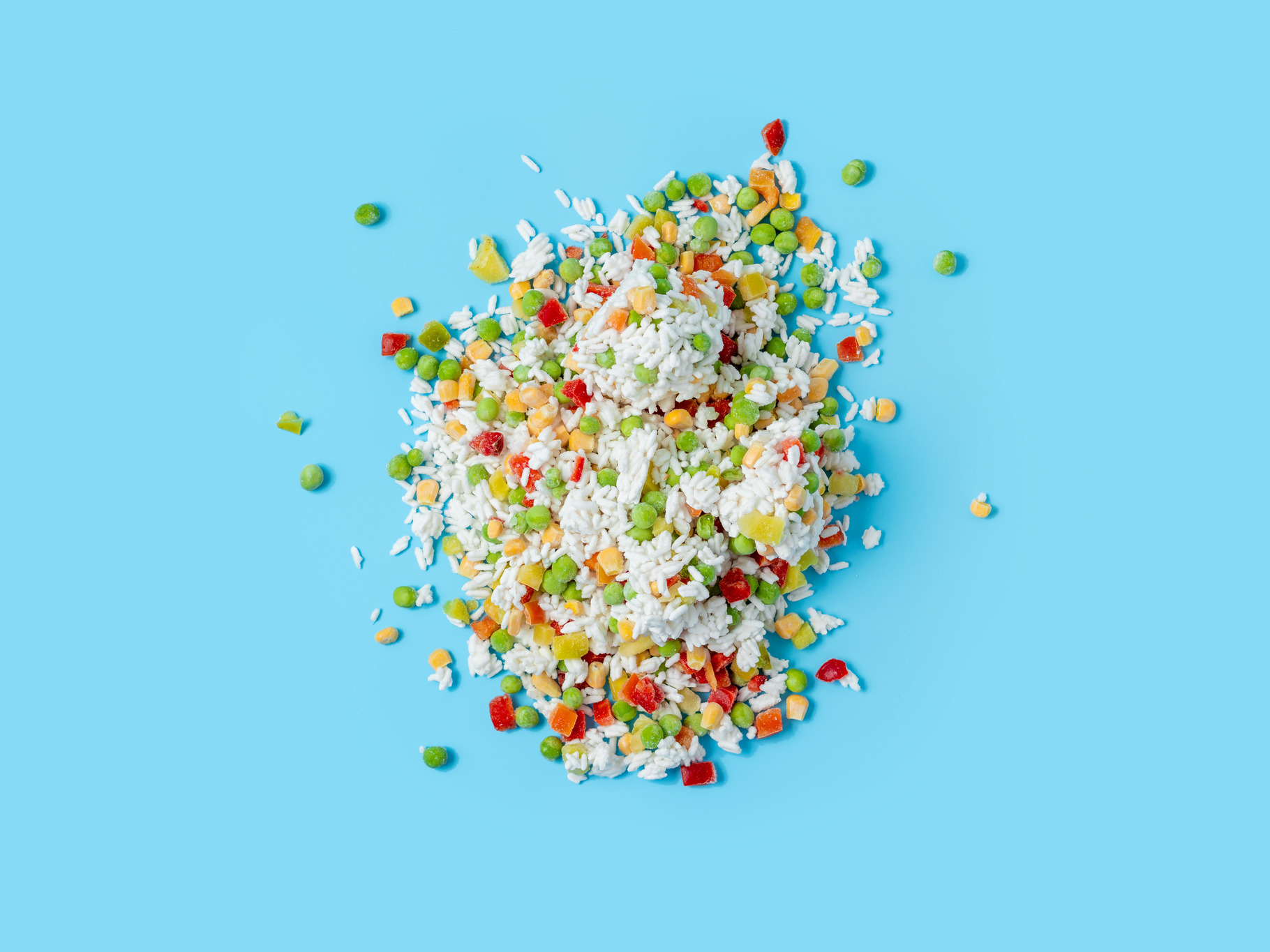 Frozen vegetables assorted on blue featuring frozen vegetables, frozen ...