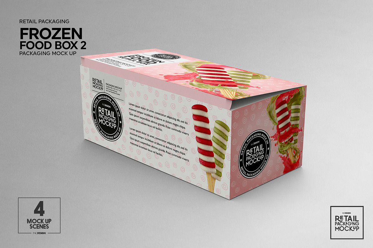 Retail Frozen Food Packaging2 Mockup, a Packaging Mockup by INCDesign