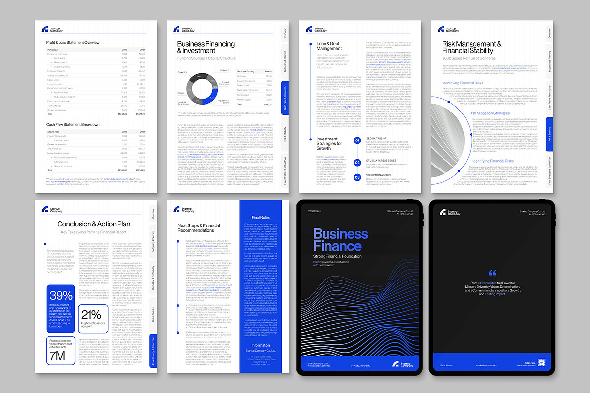 Financial Report Template, a Brochure Template by BrandPacks