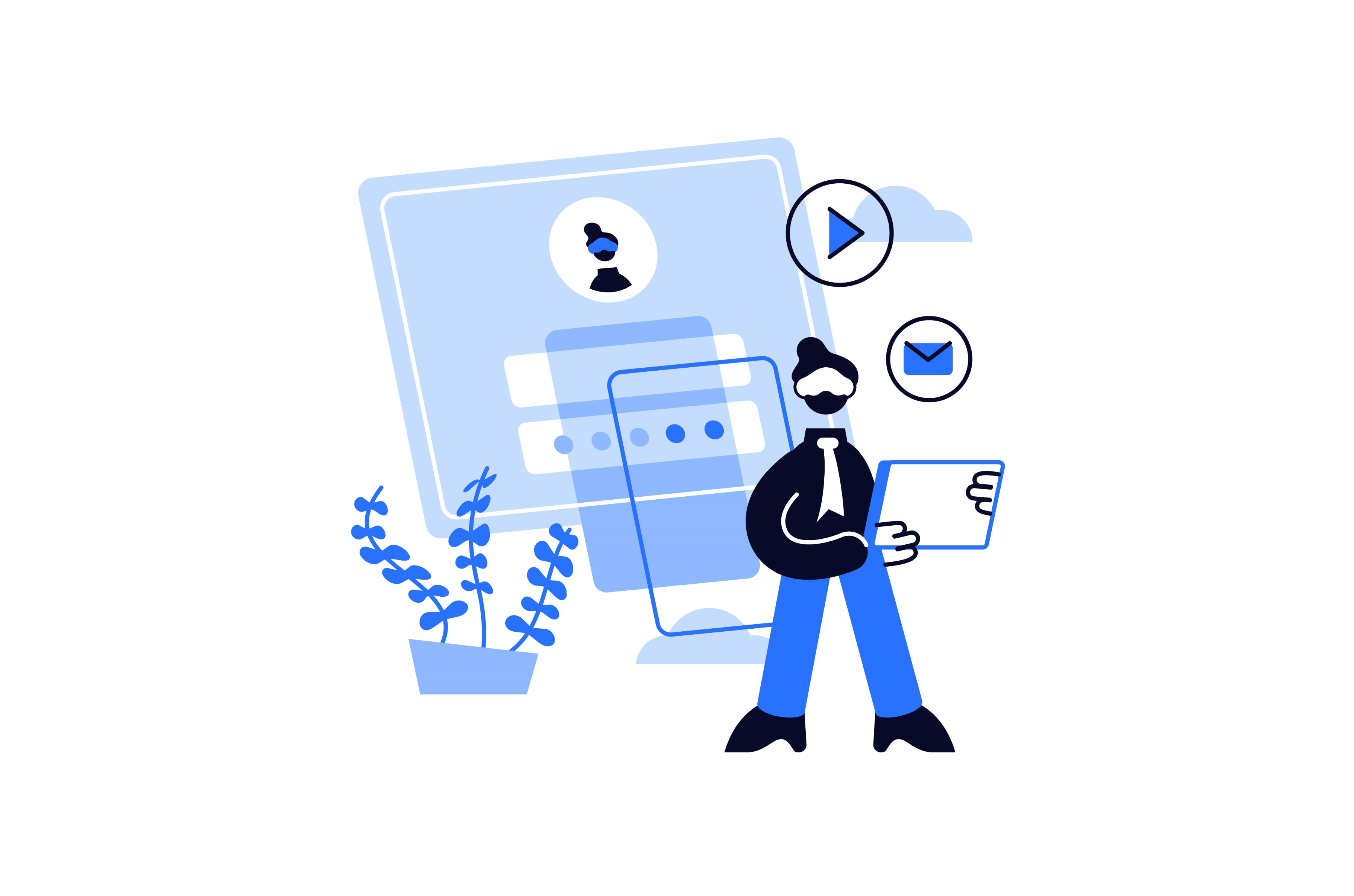 Registration abstract concept vector, a Person Illustration by marcovector