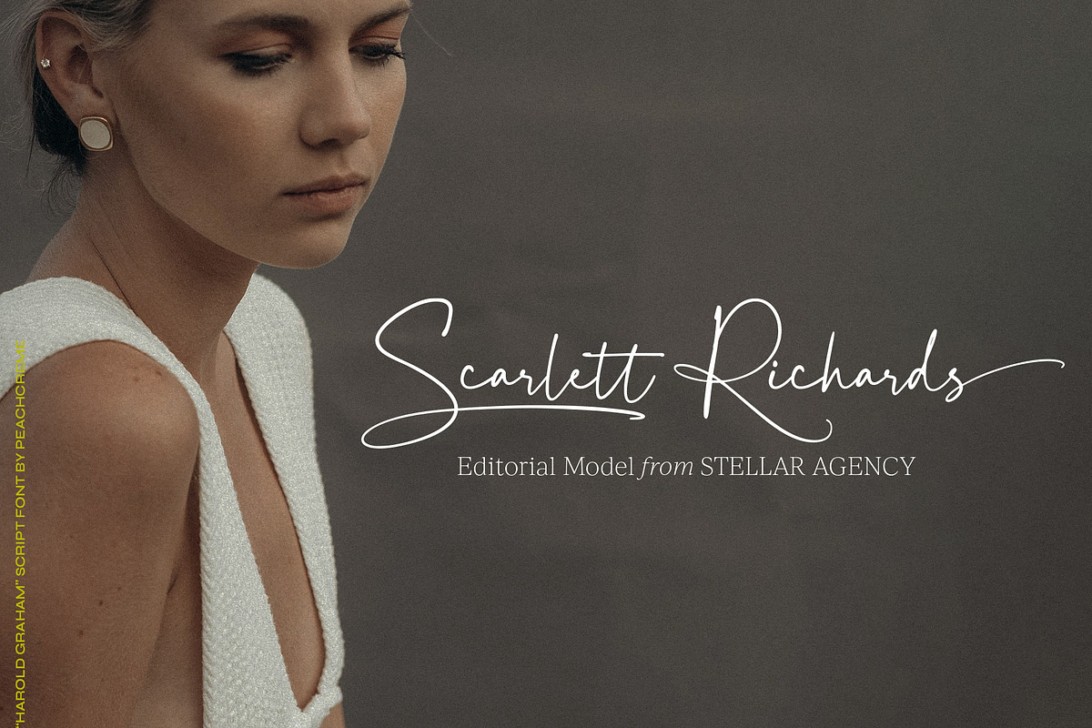 Harold Graham Signature Font, a Handwritten Font by PeachCreme