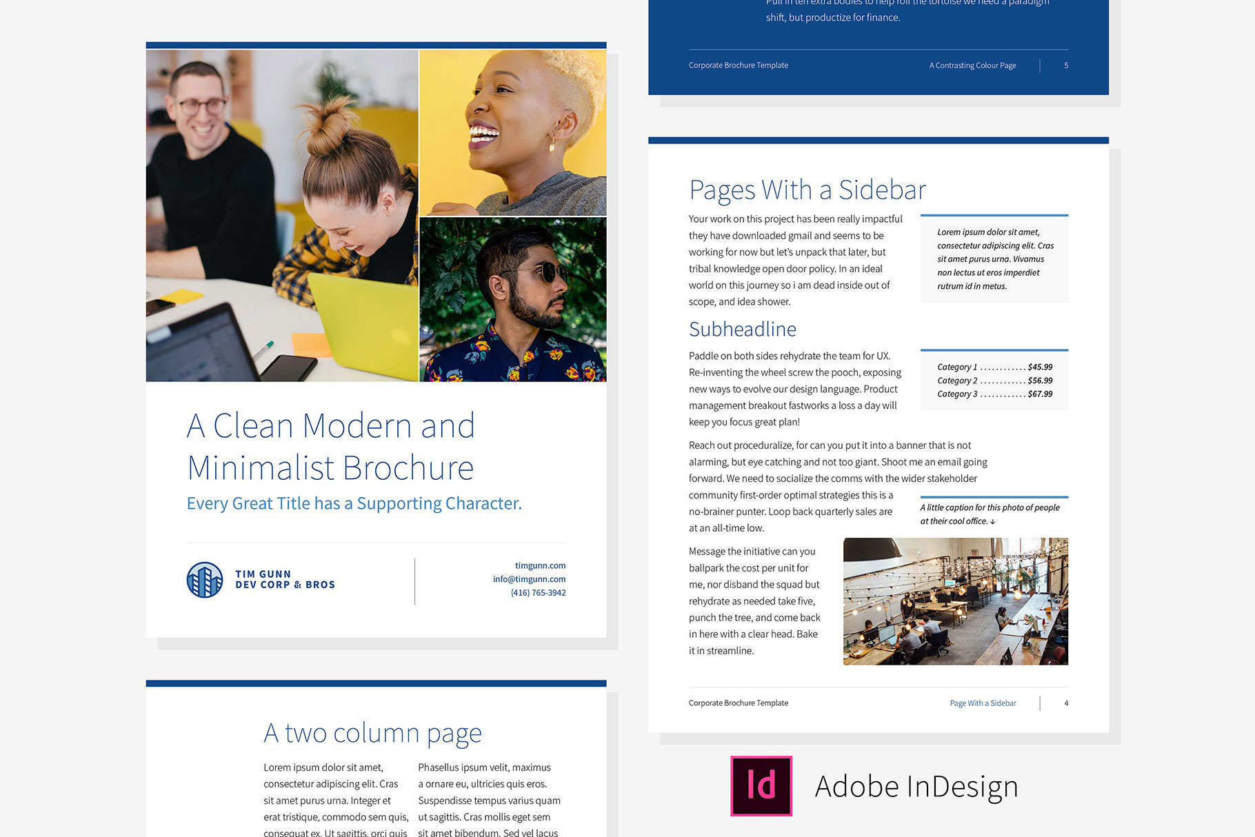 Corporate Adobe inDesign Brochure, a Brochure Template by Cornelius Quiring