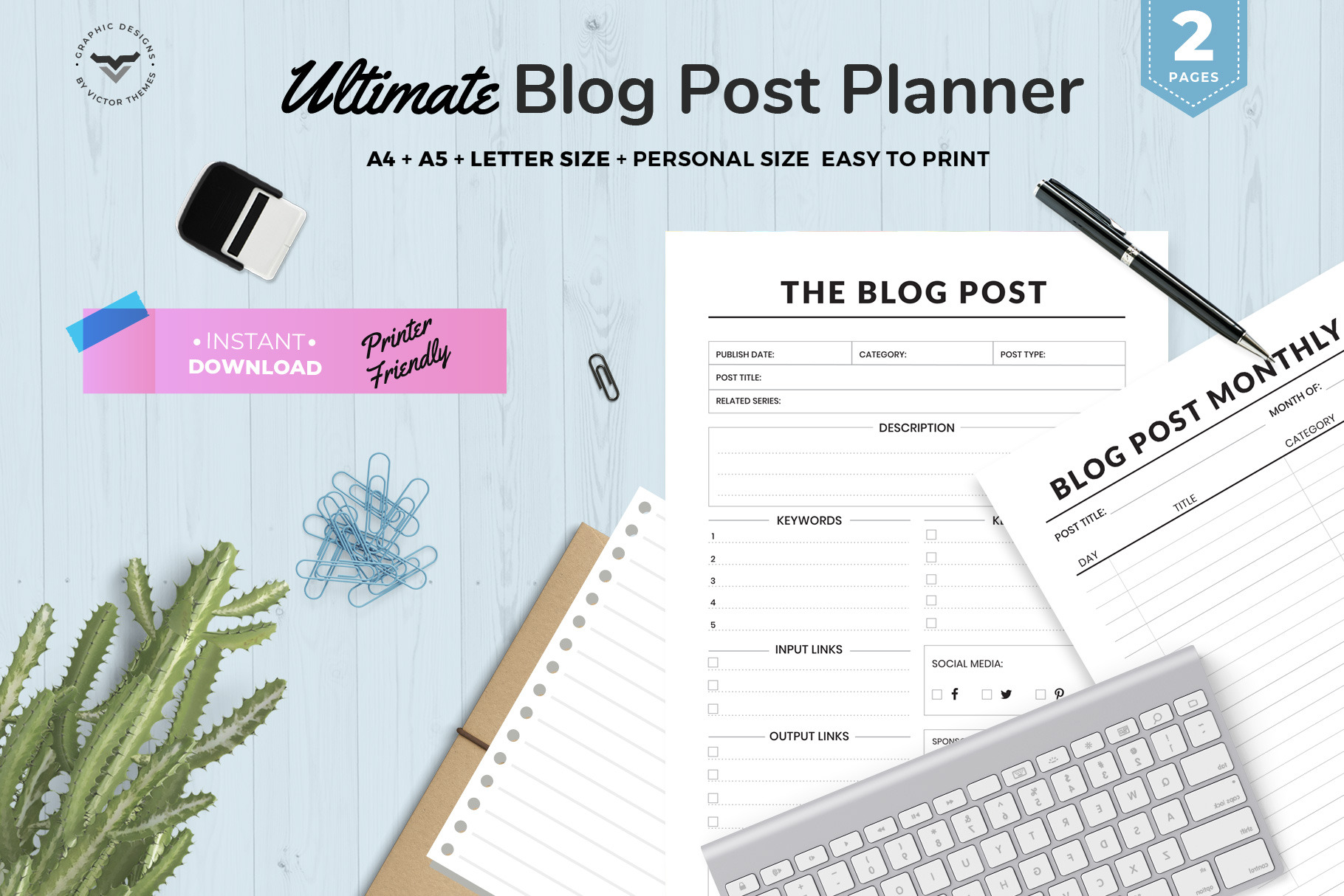 Ultimate Blog Post Planner, a Presentation Template by VictorThemes ...