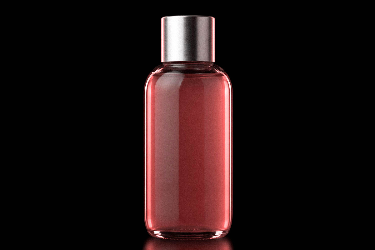 Glass Cosmetic Bottle Mockup, a Packaging Mockup by Design Squad