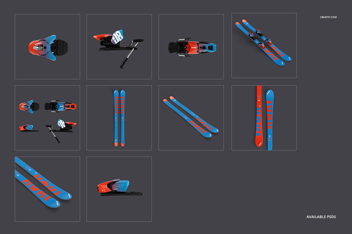 Ski Mockup Set, a Product Mockup by creatsy2