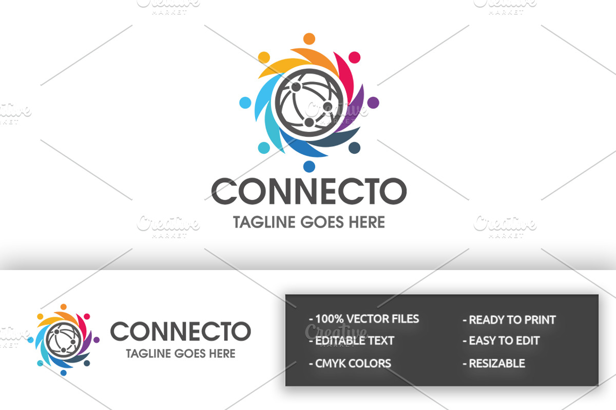 Connecto Logo, a Branding & Logo Template by Design_Planet