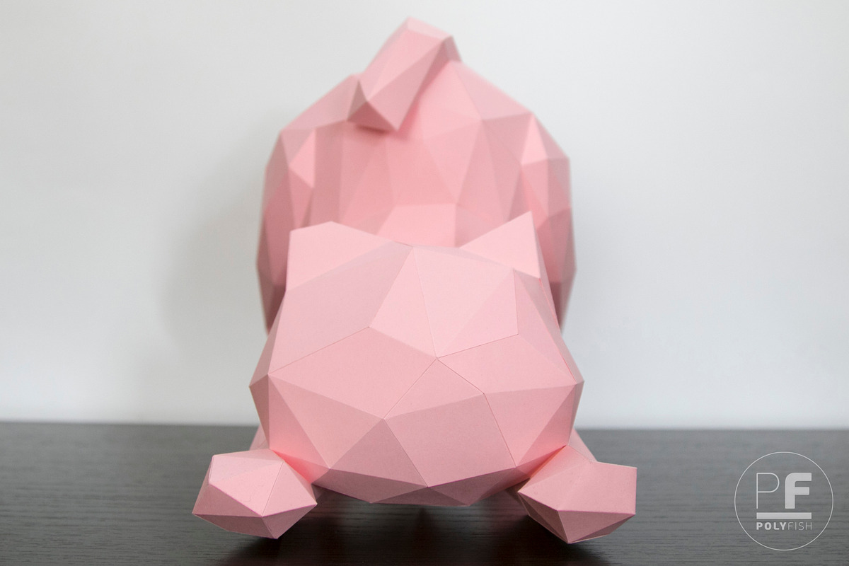 Diy Stretch Cat 3d Model Template A Graphic By Polyfish