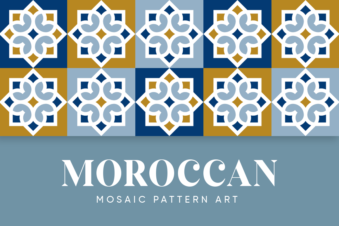 Moroccan Mosaic Pattern Design, a Pattern Graphic by Soufone