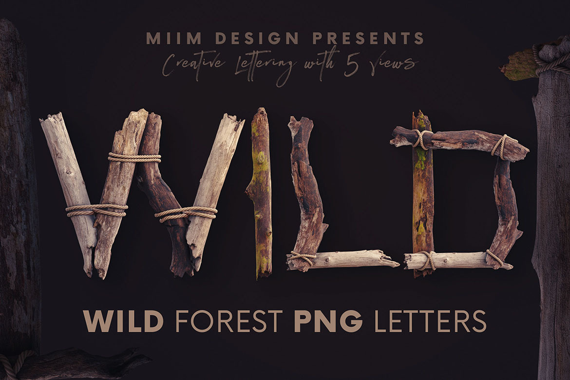 Wild Forest - 3D Lettering, an Object Graphic by MIIM | Creative Market