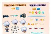 Scientist 2D Game Character Sprites, an Illustration by DionArtworks