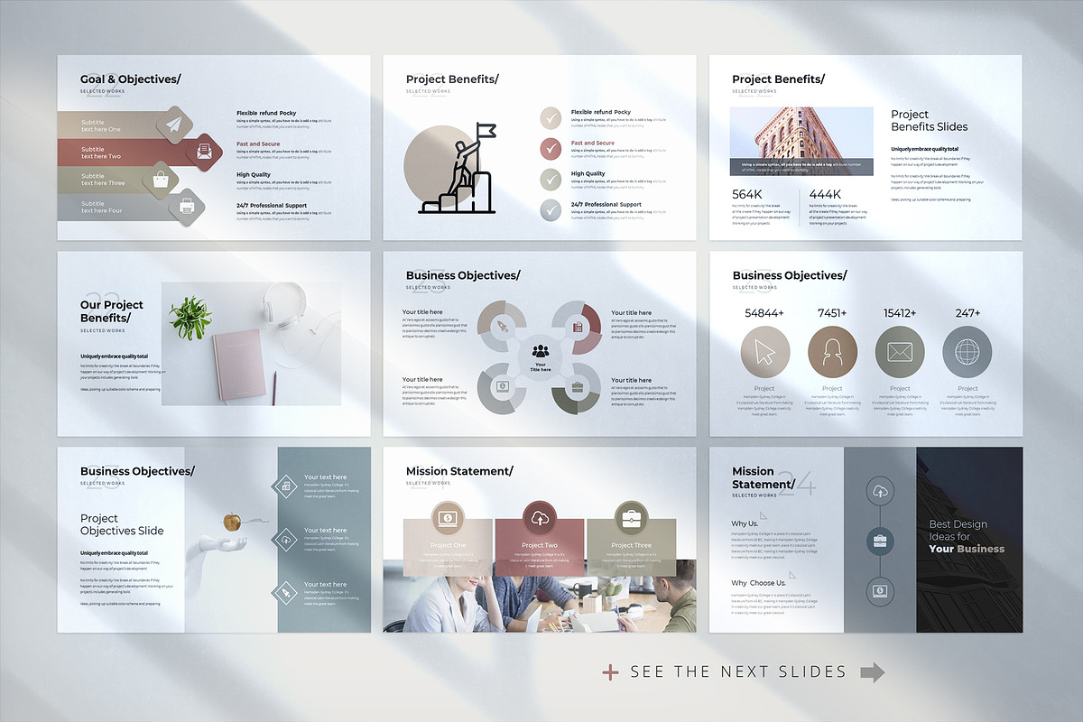 Insert Modern PowerPoint Template, a Presentation Template by White Graphic