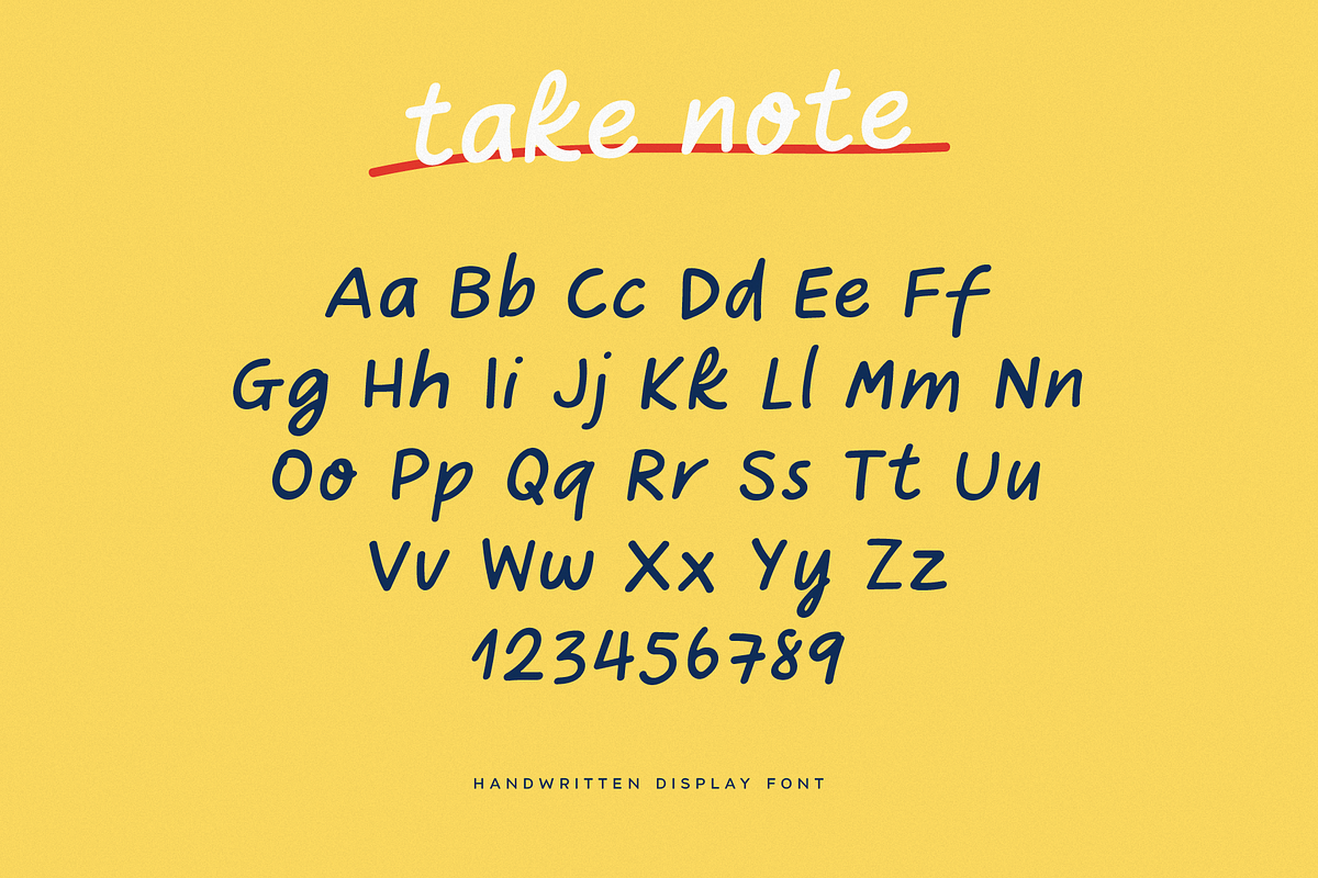 Take Note Font Craft Handwritten
