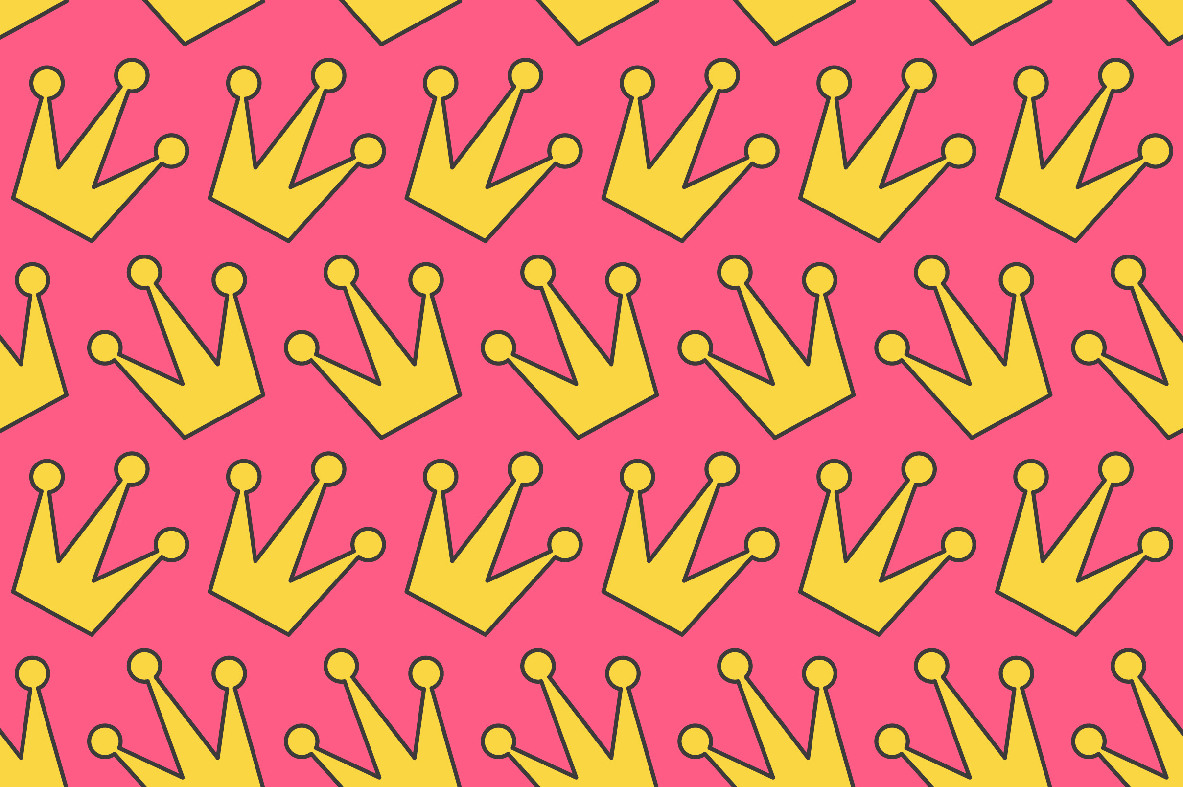 Gold crown pattern set, a Decorative Illustration by Worldofvector