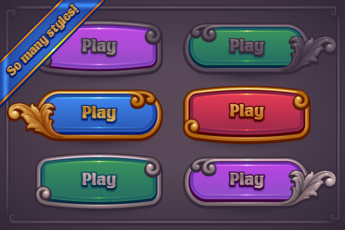 Fantasy Game Button Maker, a Graphic by Vectricity Designs