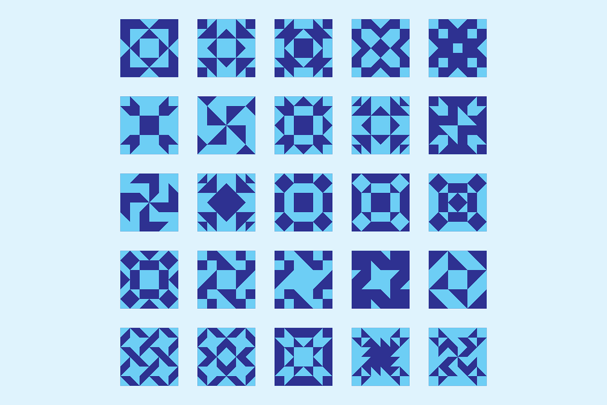 Quilt Patterns Icons, an Icon by GG Design