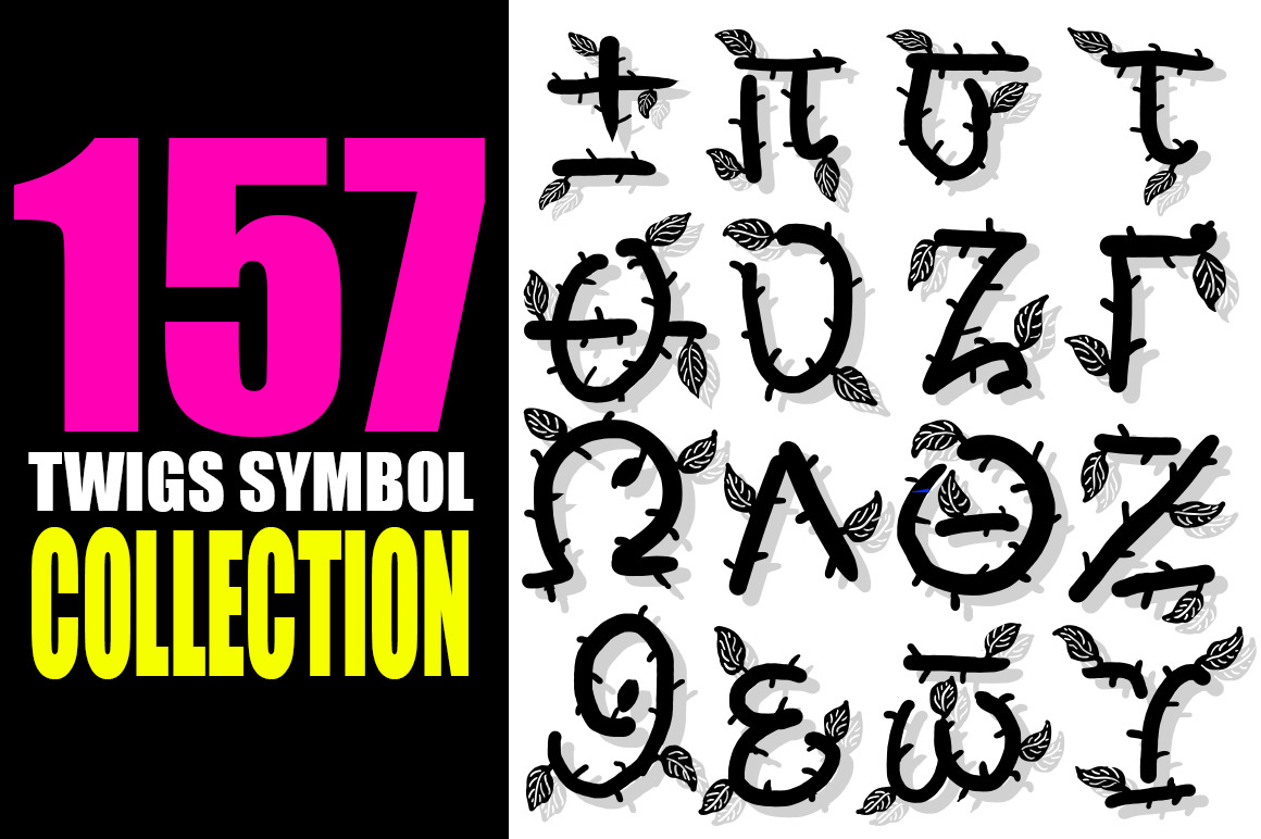 Twigs Symbol Collection, a Decorative Illustration by Design by sebrodbrick