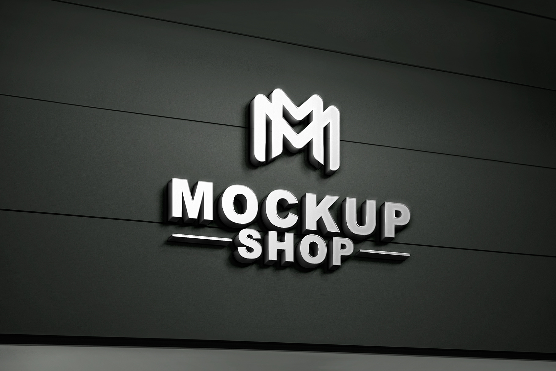 3d Metallic Logo Mockup