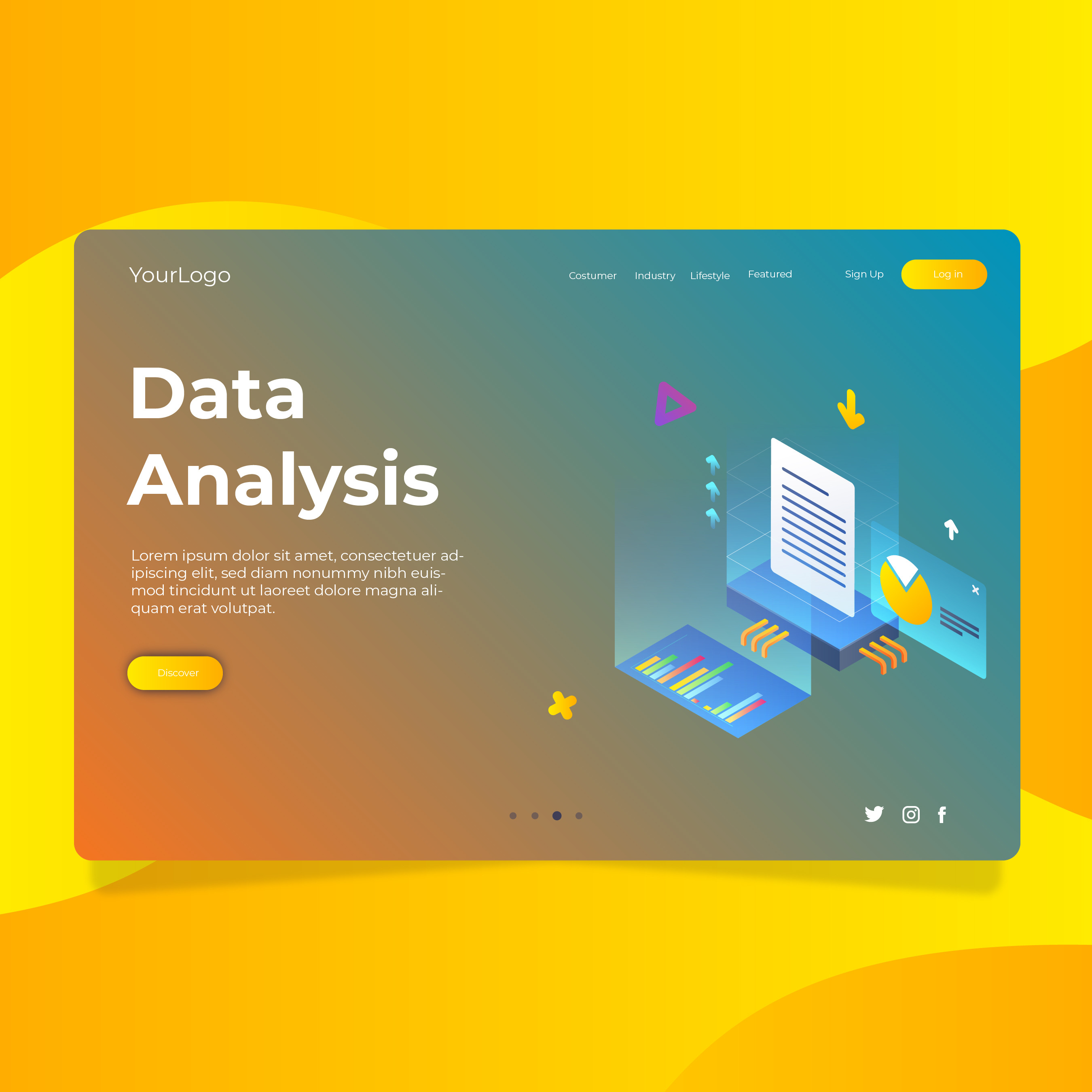 Data Analysis 02 - Banner & Landing, a Templates & Theme by inspirasign