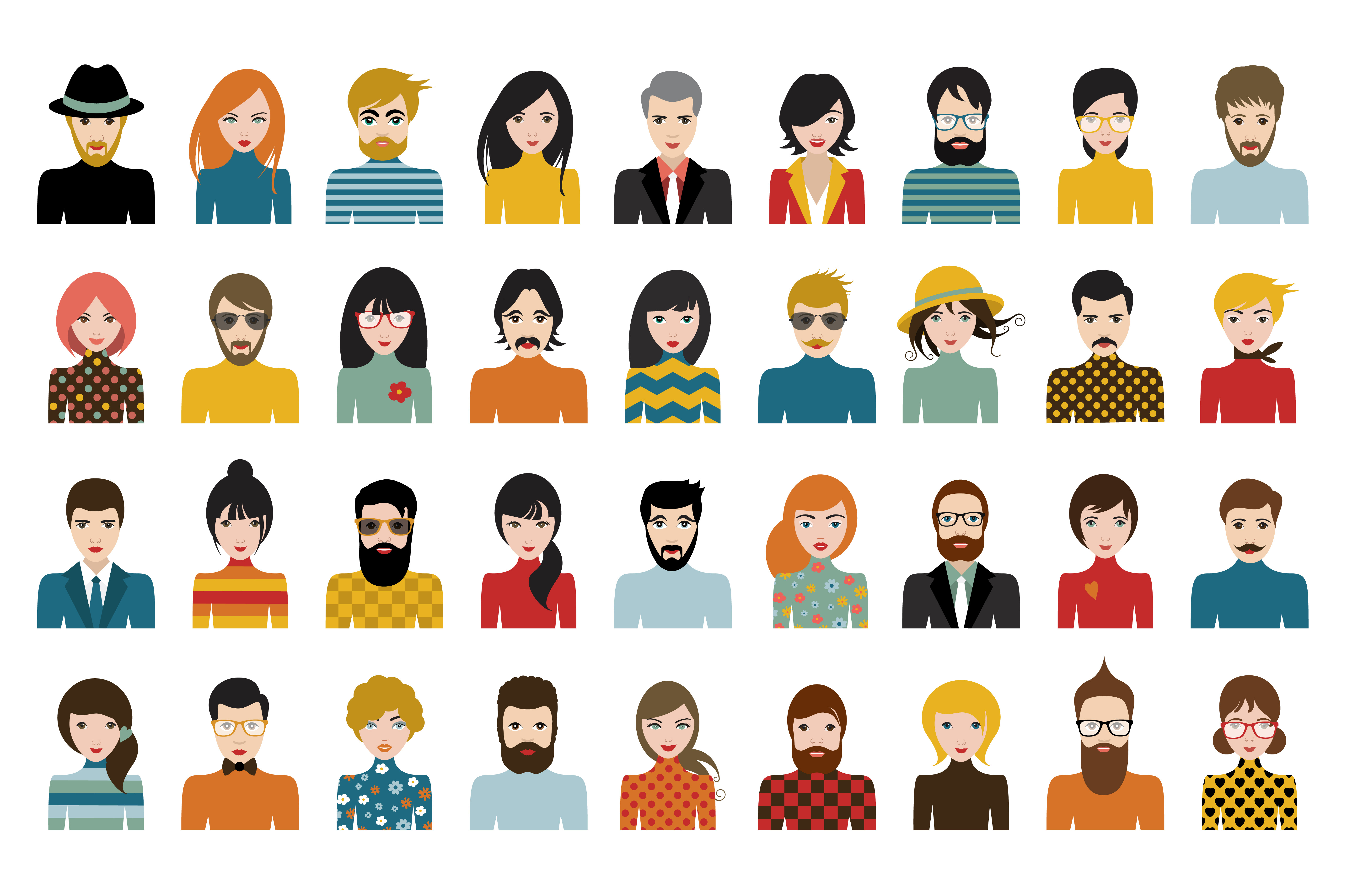 Mega set of persons, avatars, a Person Illustration by VectorAN