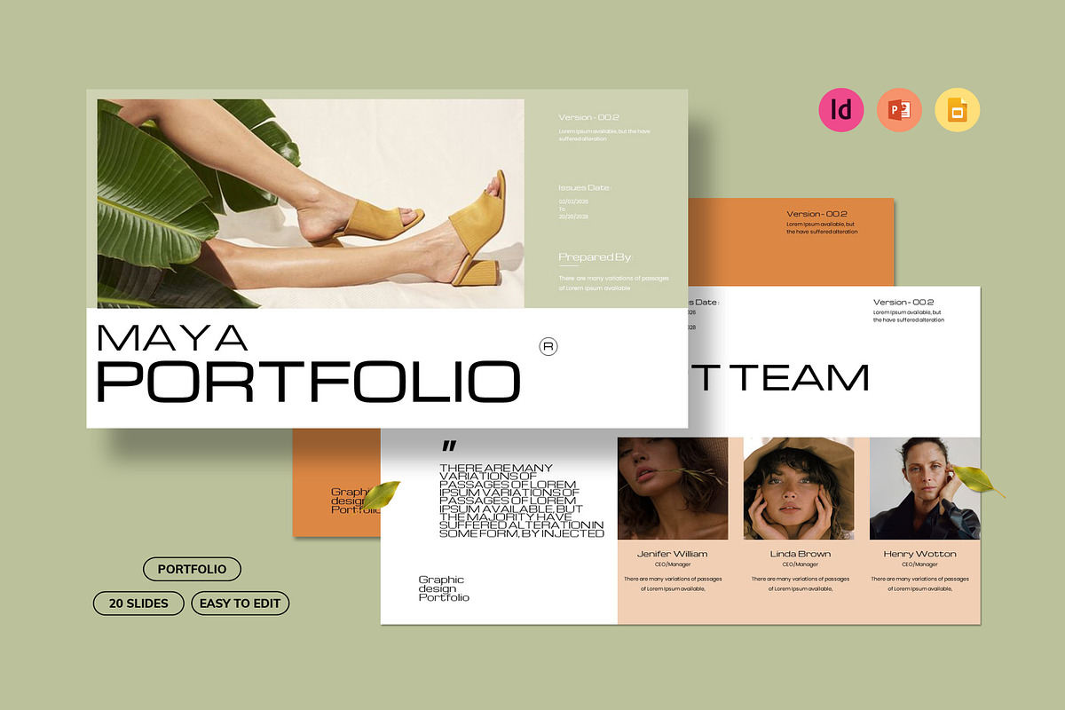 Maya Portfolio Presentation Template, a Presentation Template by UpSolution