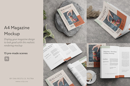Magazine Mockup Kit | Adobe Photoshop | Creative Market