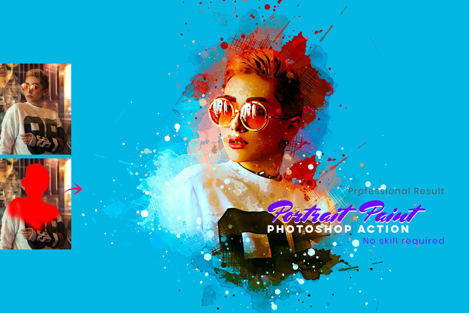Portrait Paint Photoshop Action, an Action Add-On by MRI STUDIO