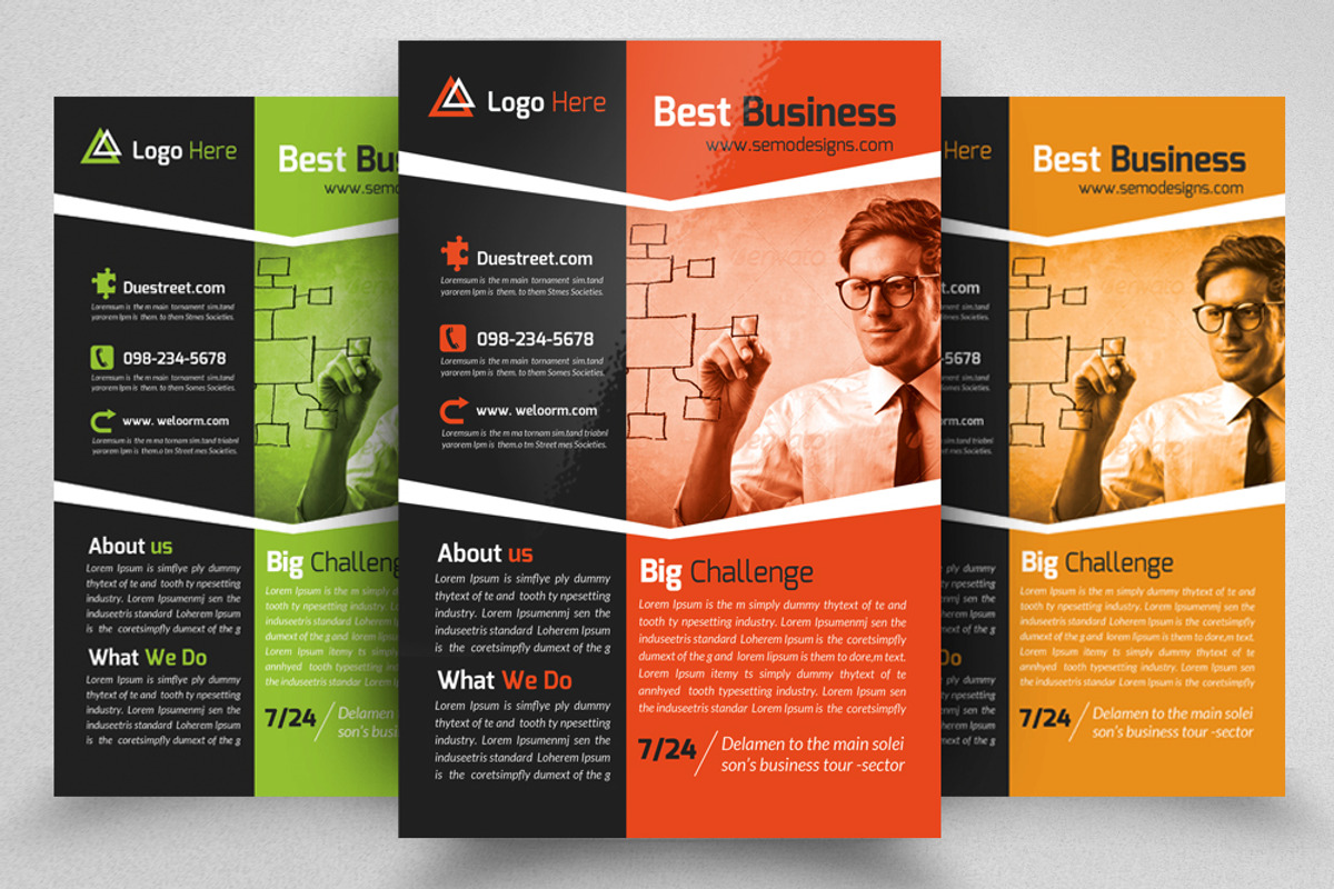 6 Multi use Business Flyer Bundle, a Flyer Template by Psd Templates