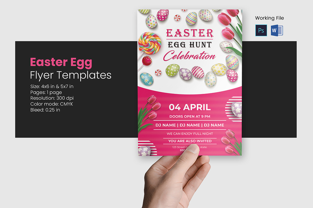 Easter Egg hunt Flyer Template, a Flyer Template by crazyOWL