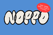 NOPPO — hand-drawn bubbly typeface