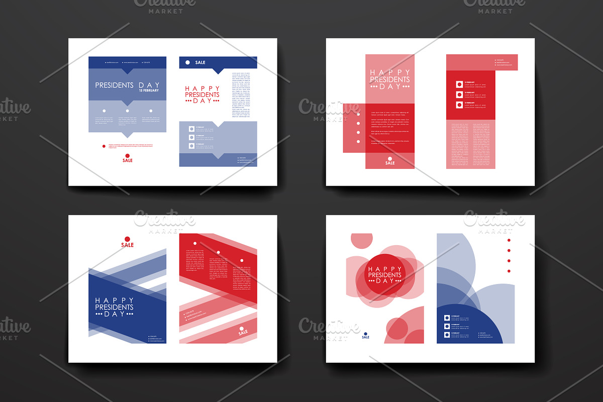 President's Day brochures, a Brochure Template by Palau