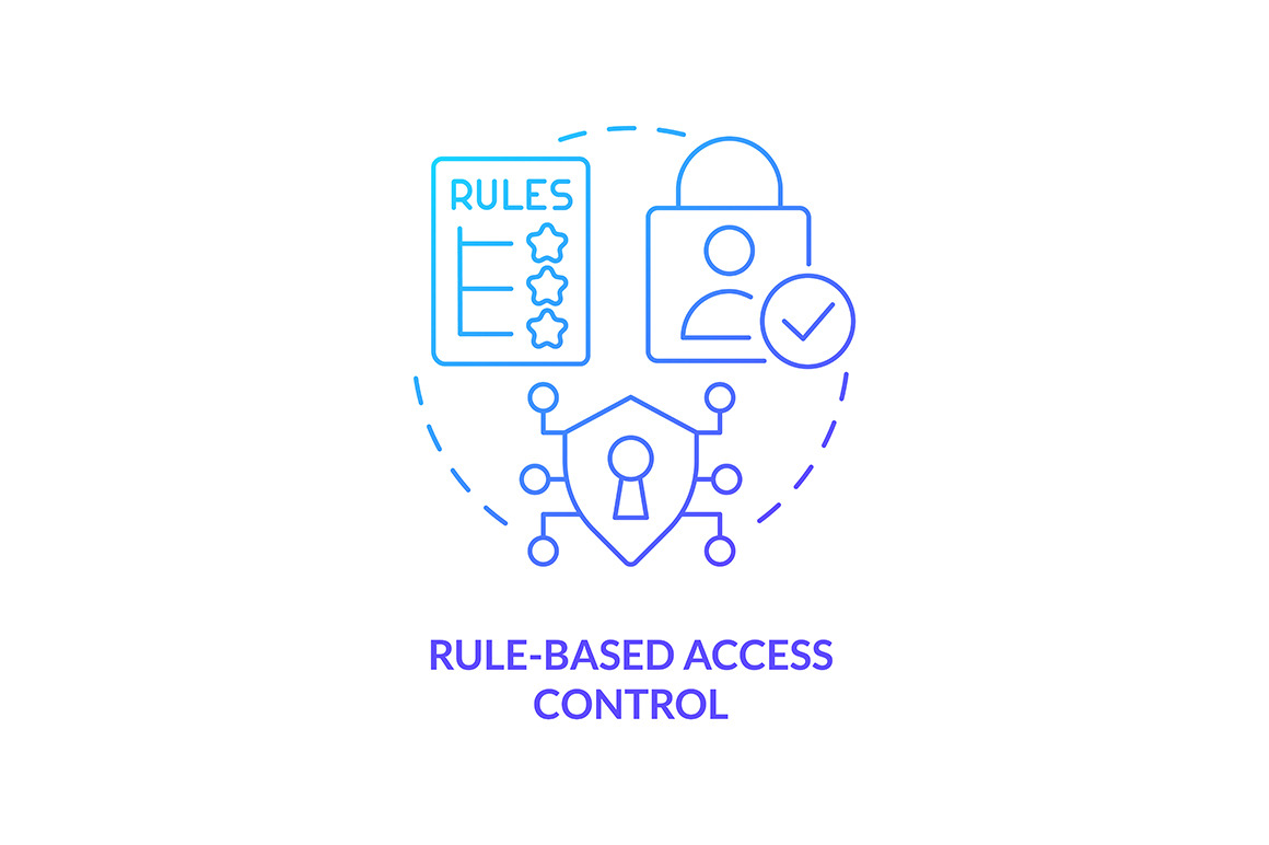 Rule-based access control svg icon, an Outline Icon by bsd studio