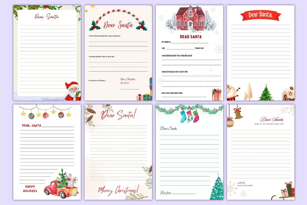 Mega Letter to Santa Bundle Canva