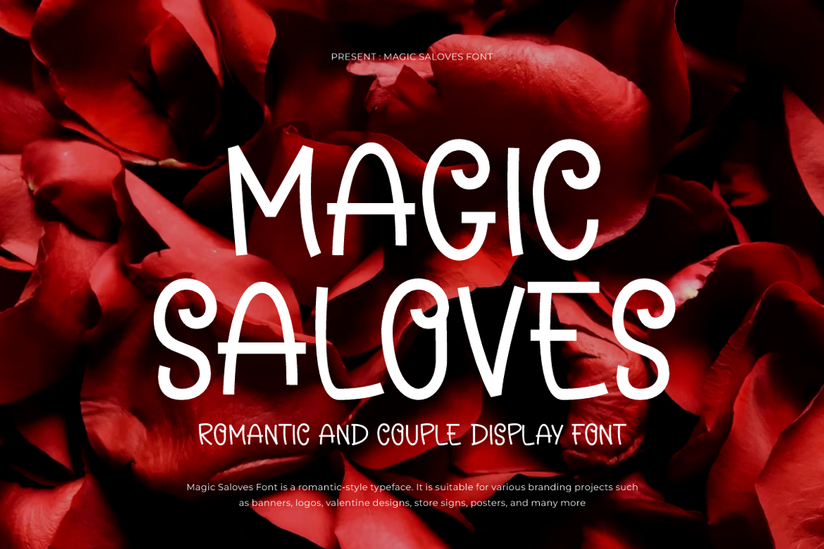 Magic Saloves - Romantic Font, a Handwritten Font by QR Design Studio