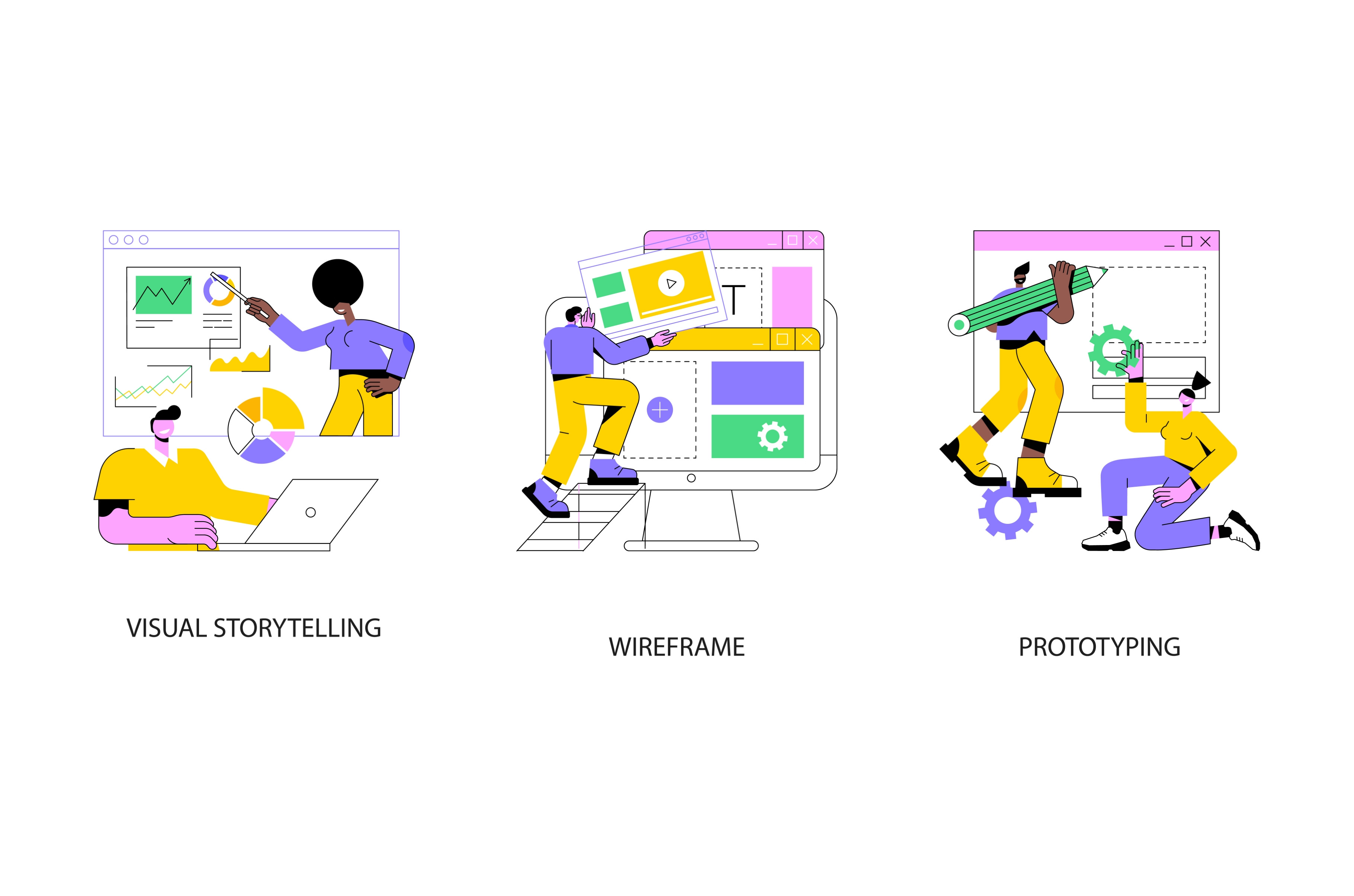 Web page layout abstract concept, a Work Illustration by Visual Generation