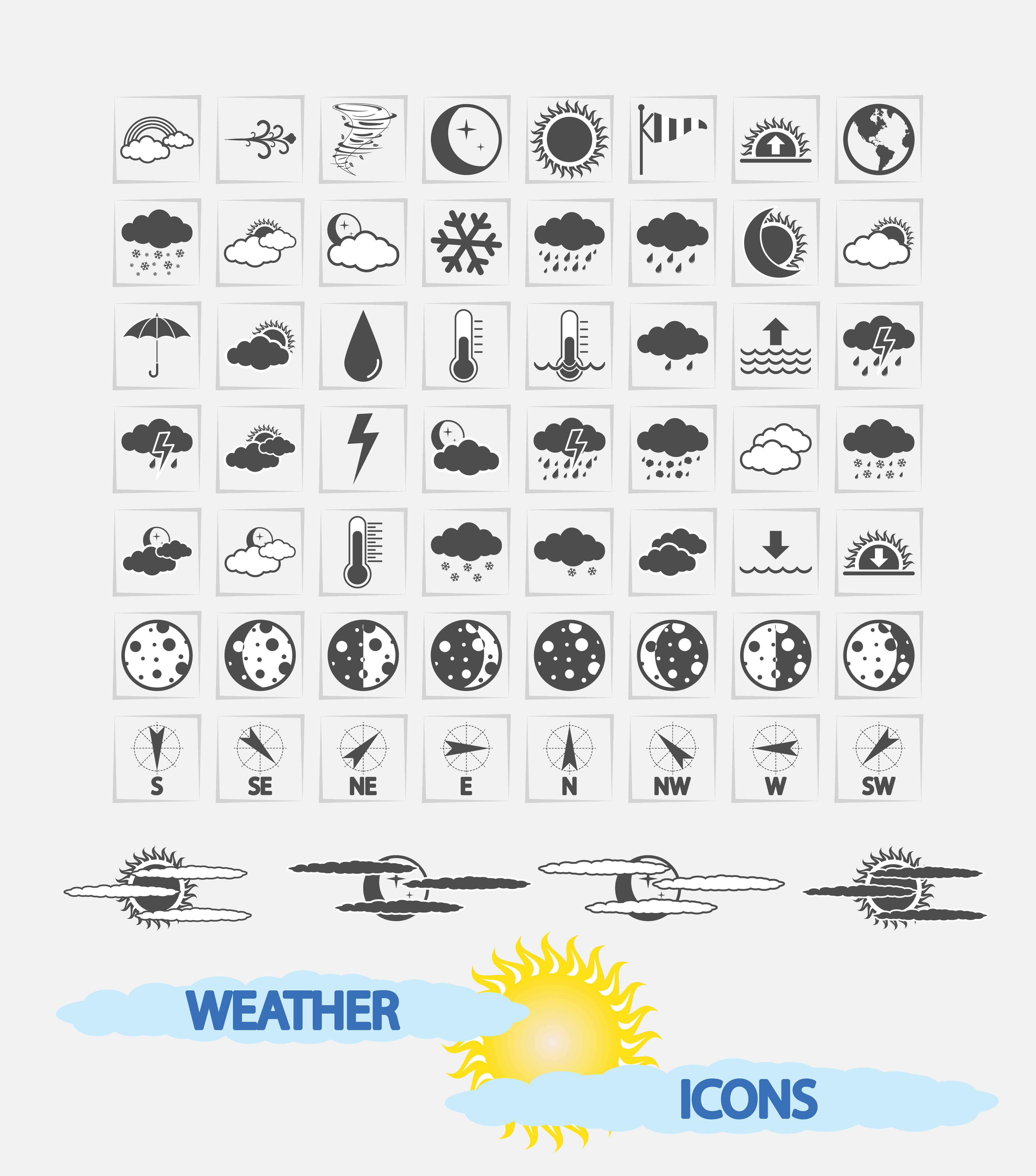 Weather icons set, an Icon by Oleksii