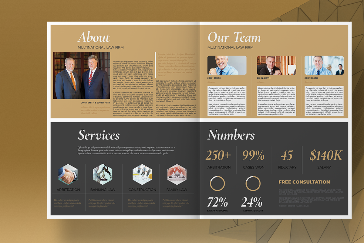 Law Brochure Layout, a Brochure Template by Boris Cupac