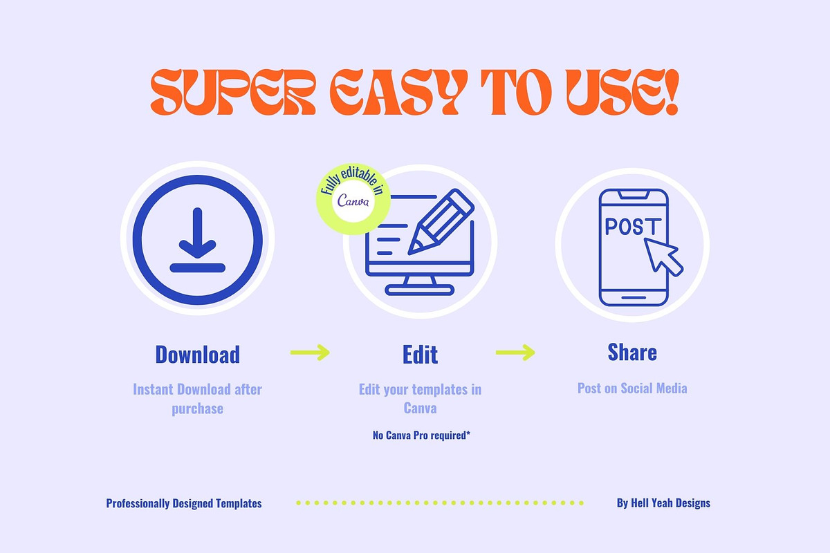 Funky Instagram Post Templates, a Social Media Template by Hell Yeah ...