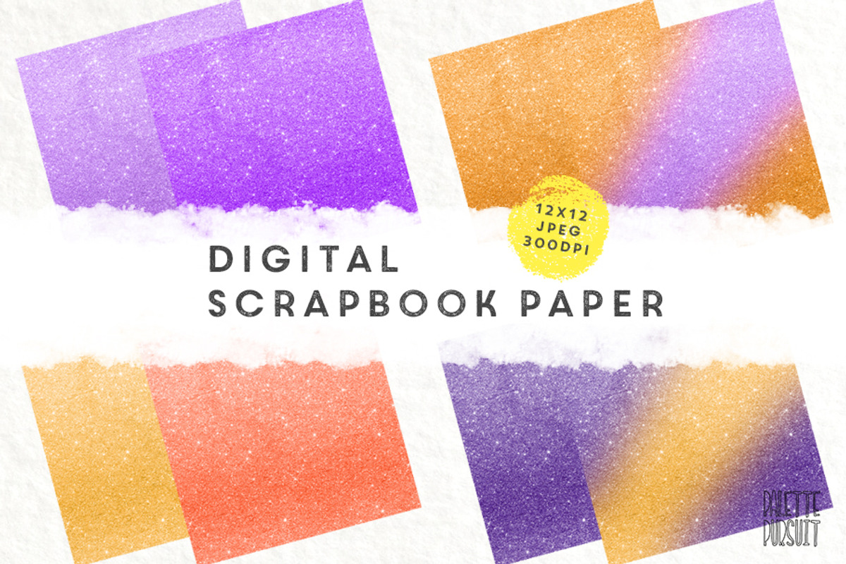 Halloween glitter digital paper, a Texture Graphic by Palette Pursuit