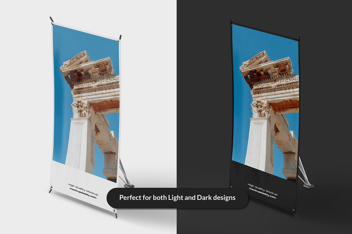 x Standee Banner Mockup, a Print Template by Mockupdaddy
